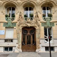 The Famous Pink Apartment Building in Paris
