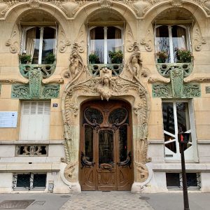 The Famous Pink Apartment Building in Paris