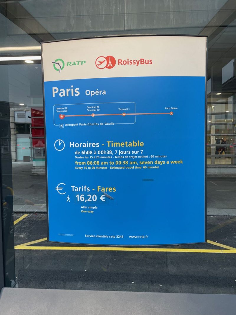 RoissyBus: a Cheap + Convenient Way from CDG to Paris Center